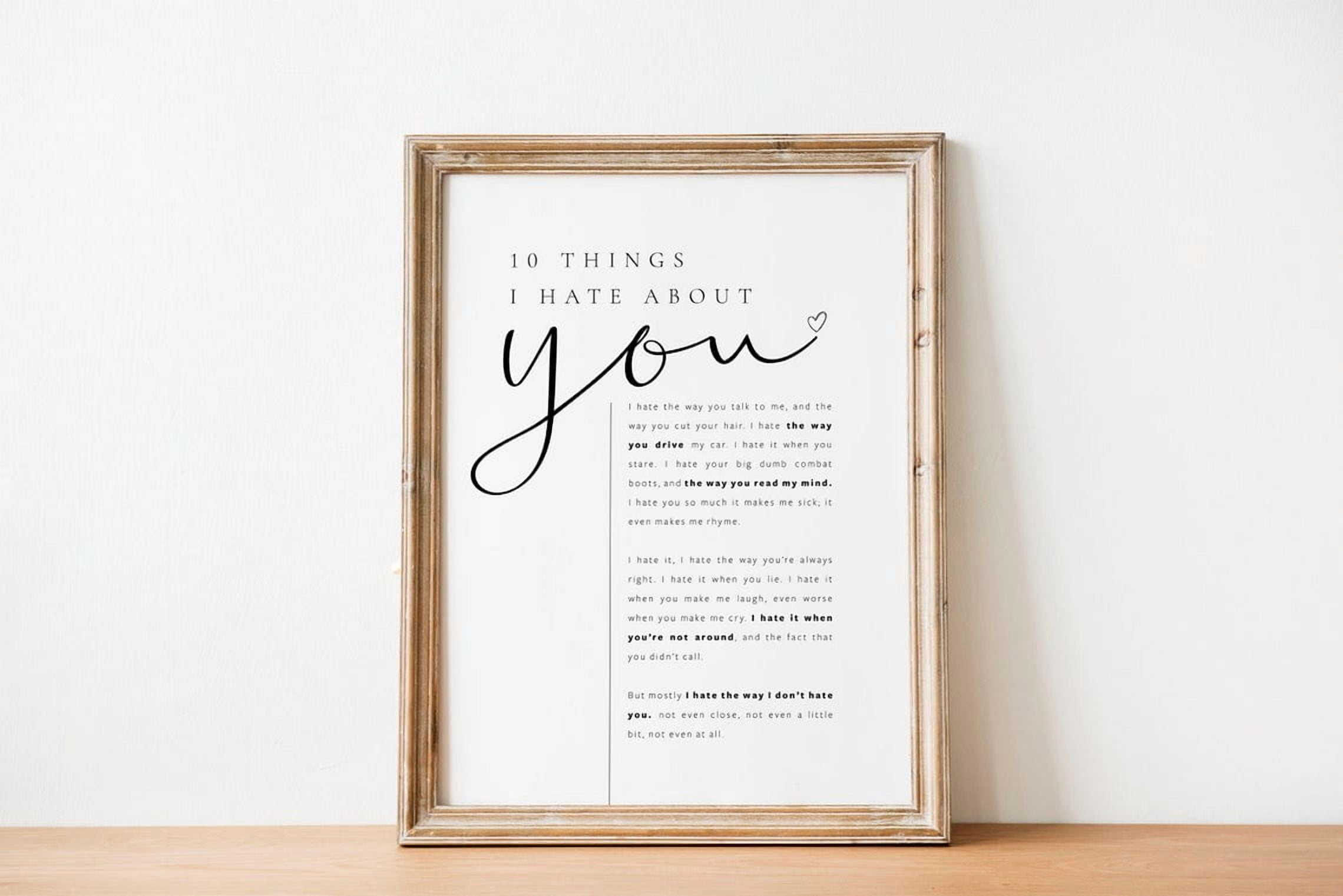 SEPT 10 Things I Hate About You, Ten Things I Love, Love Quotes, Movie ...