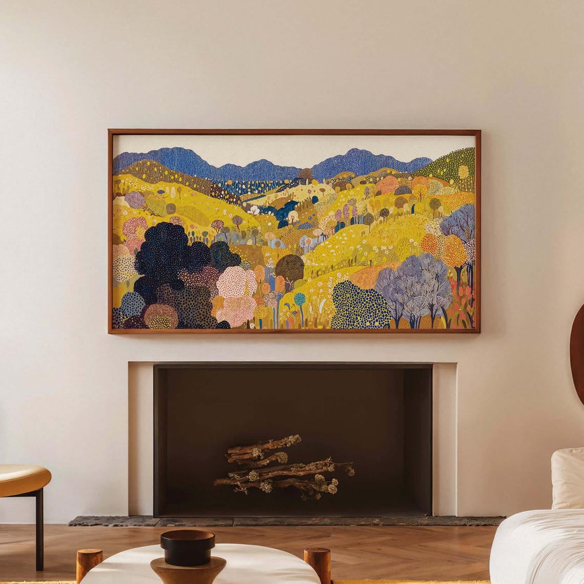 SEPT Abstract Landscape Print Unframed Japandi Panoramic Wall Art Wabi ...