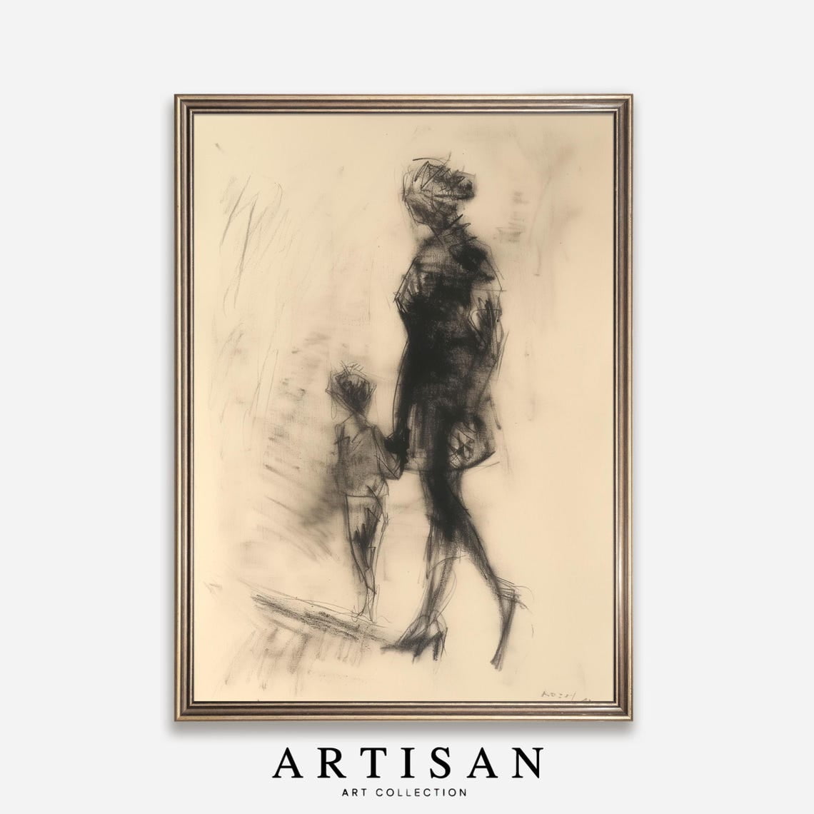 SEPT Abstract Mother Daughter Print Printable Hand Drawn Family Artwork ...