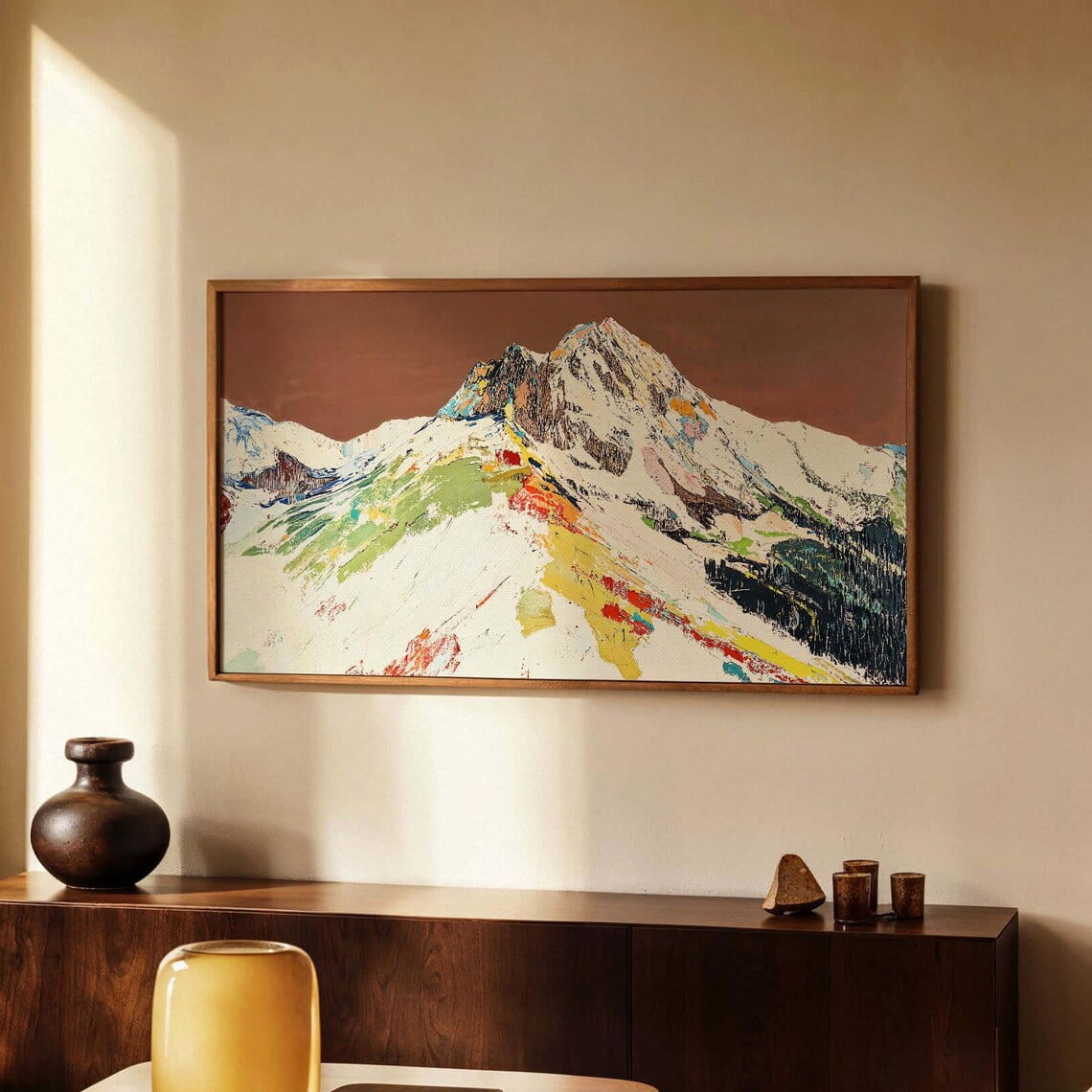 SEPT Abstract Mountain Art Print Unframed Mountain Print Extra Large ...