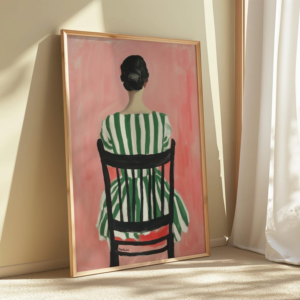 SEPT Abstract Woman Sitting Print, Abstract Wall Art, Matisse Inspired ...