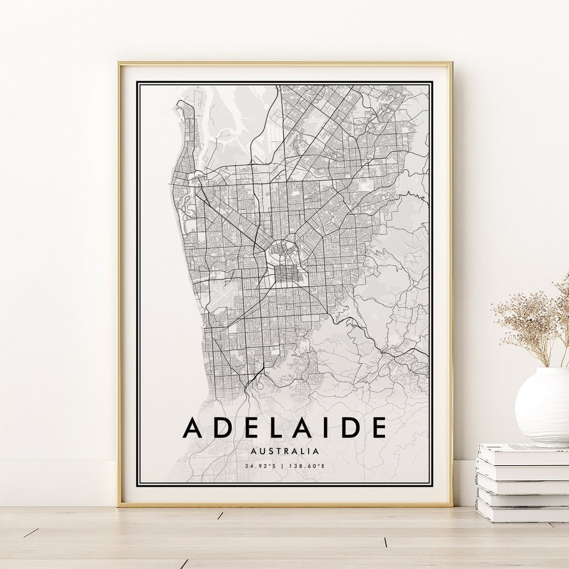 SEPT Adelaide Map Print, Adelaide Australia City Map, State Map Wall ...