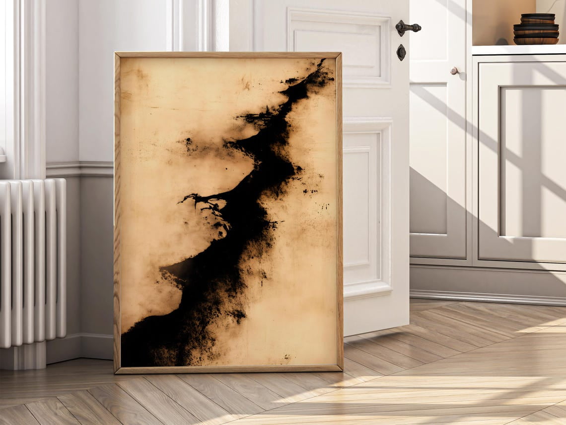 SEPT Aesthetic Wabi Sabi Wall Art Print, Abstract Organic Flow Poster ...
