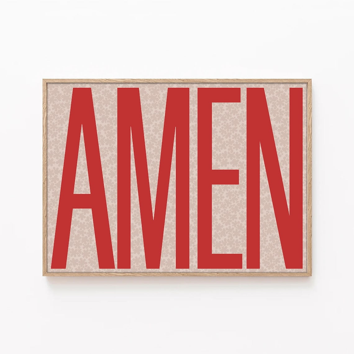SEPT Amen Print Jesus Typography Poster Trendy Christian Wall Art Retro ...