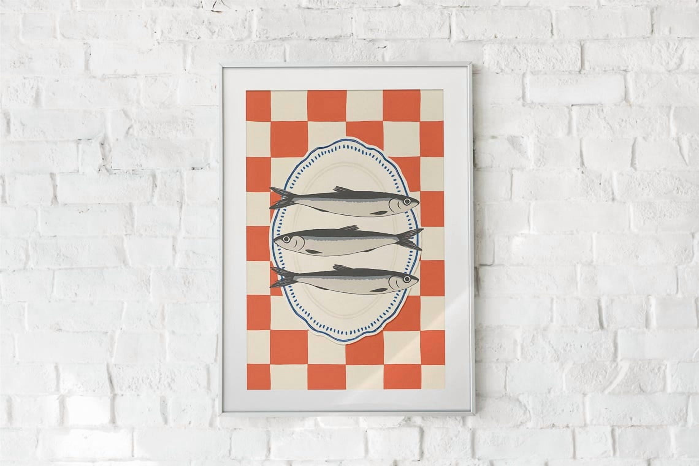 SEPT Anchovy Vintage Wall Art Retro Fish Kitchen Printable, Digital ...