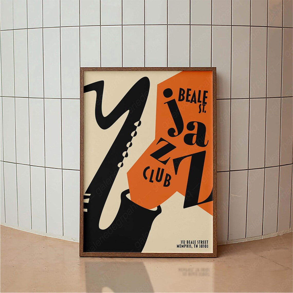 SEPT Beale St Jazz Club Poster, Tennessee Jazz Poster, Typography Print ...