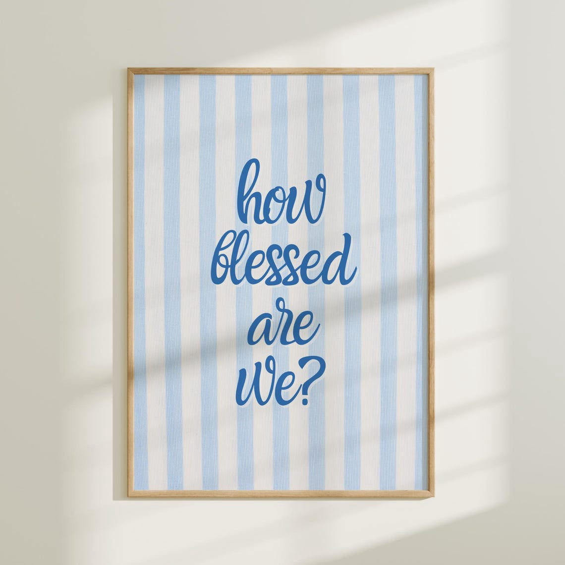 SEPT Blue Christian Wall Art Trendy Room Decor Modern Christian Art ...