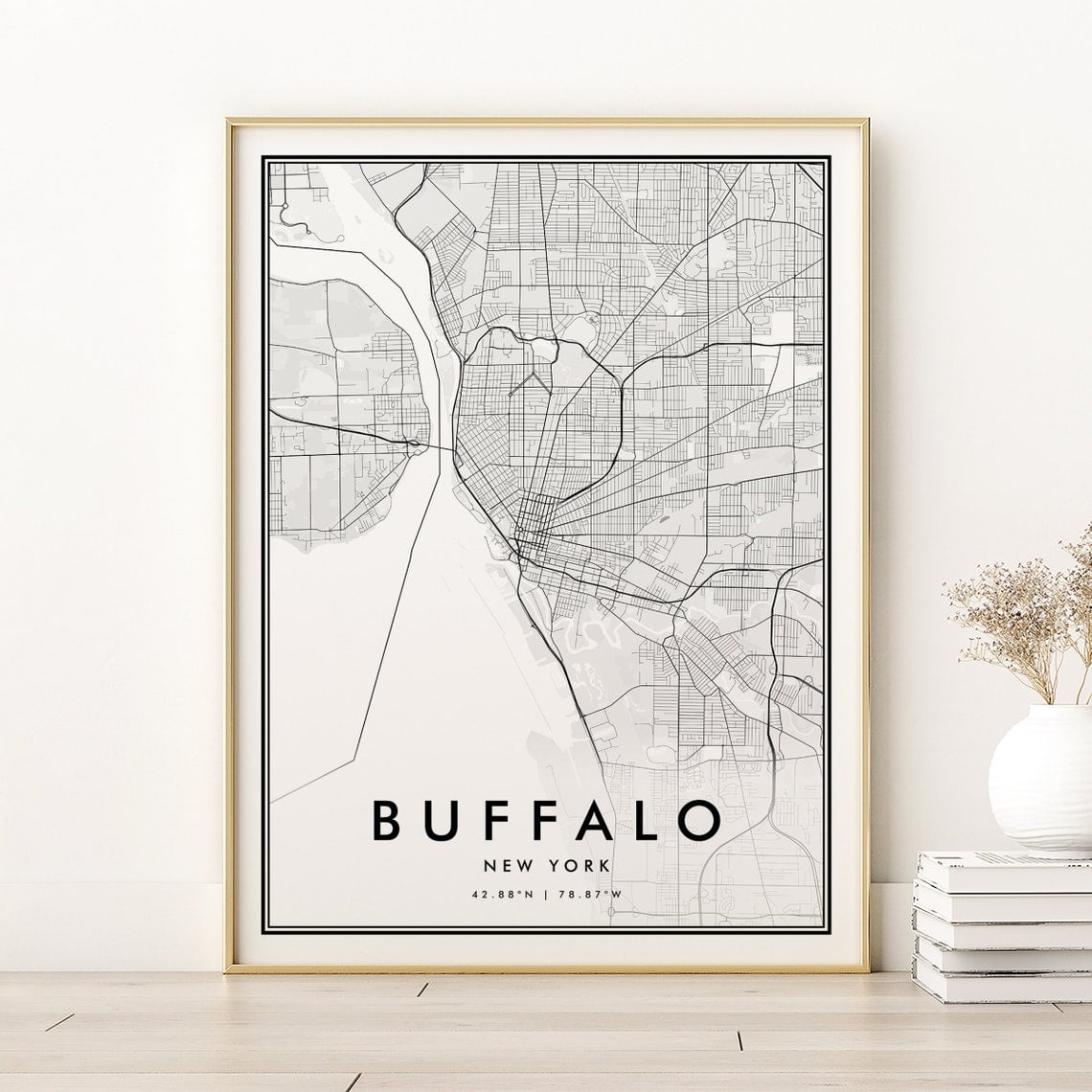 SEPT Buffalo Map Print, New York Buffalo City Map, Minimalist Buffalo ...