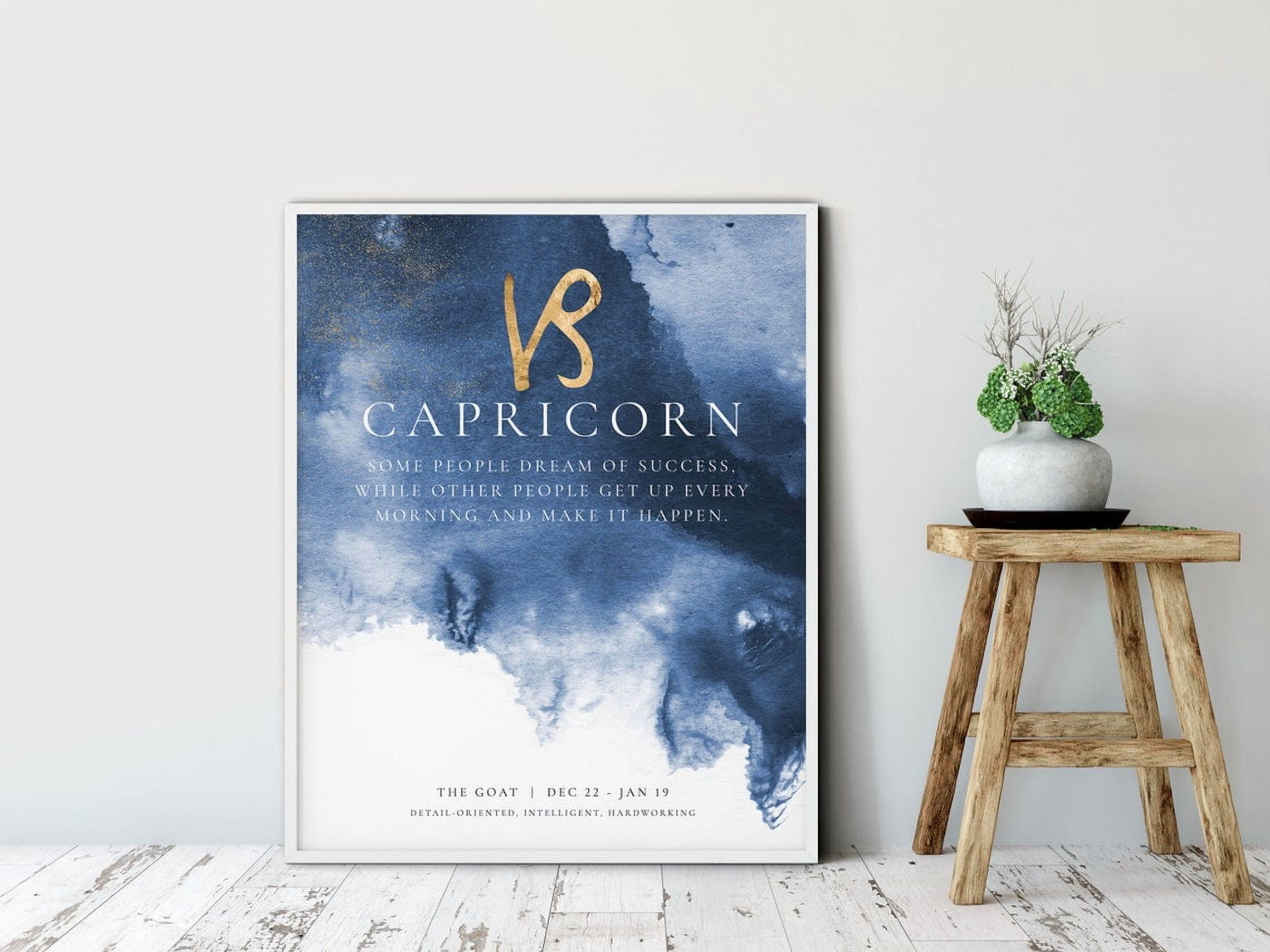 SEPT Capricorn Zodiac Poster, Capricorn Constellation, Personality ...