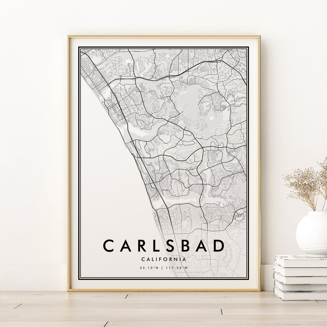 SEPT Carlsbad Map Print, Usa Carlsbad California City Map, Digital Map ...