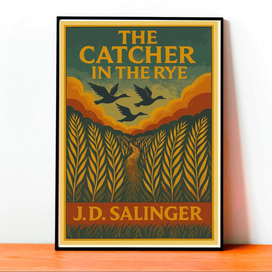 SEPT The Catcher In The Rye Poster, J.D. Salinger Print, Classic Book ...