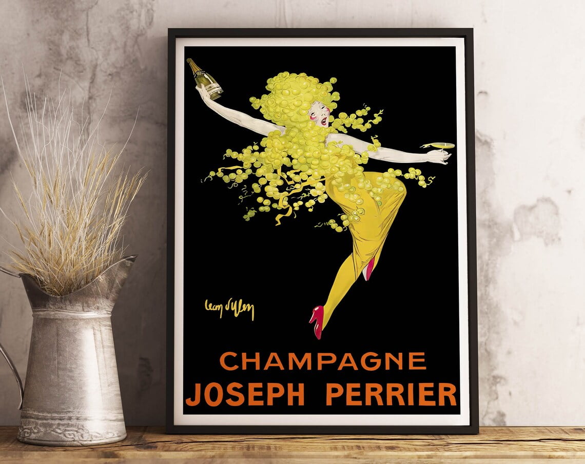 SEPT Champagne Joseph Perrier Vintage Retro Printable Poster - Cafe ...