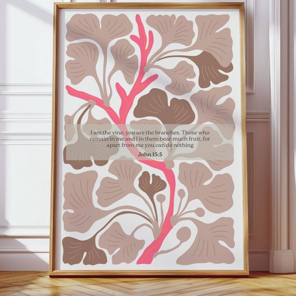 SEPT Christian Floral Wall Print Downloads Brown Faith Decor Aesthetic ...