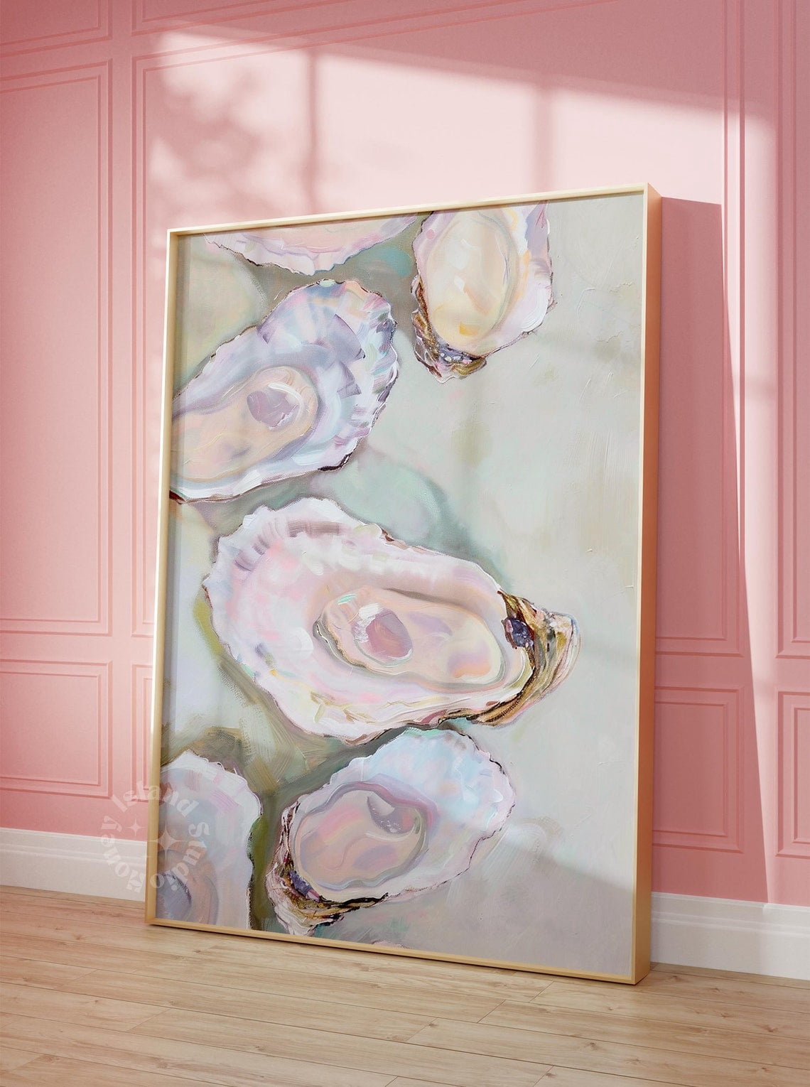 SEPT Coastal Print, Oysters Pastel Painting, Summer Kitchen Decor ...