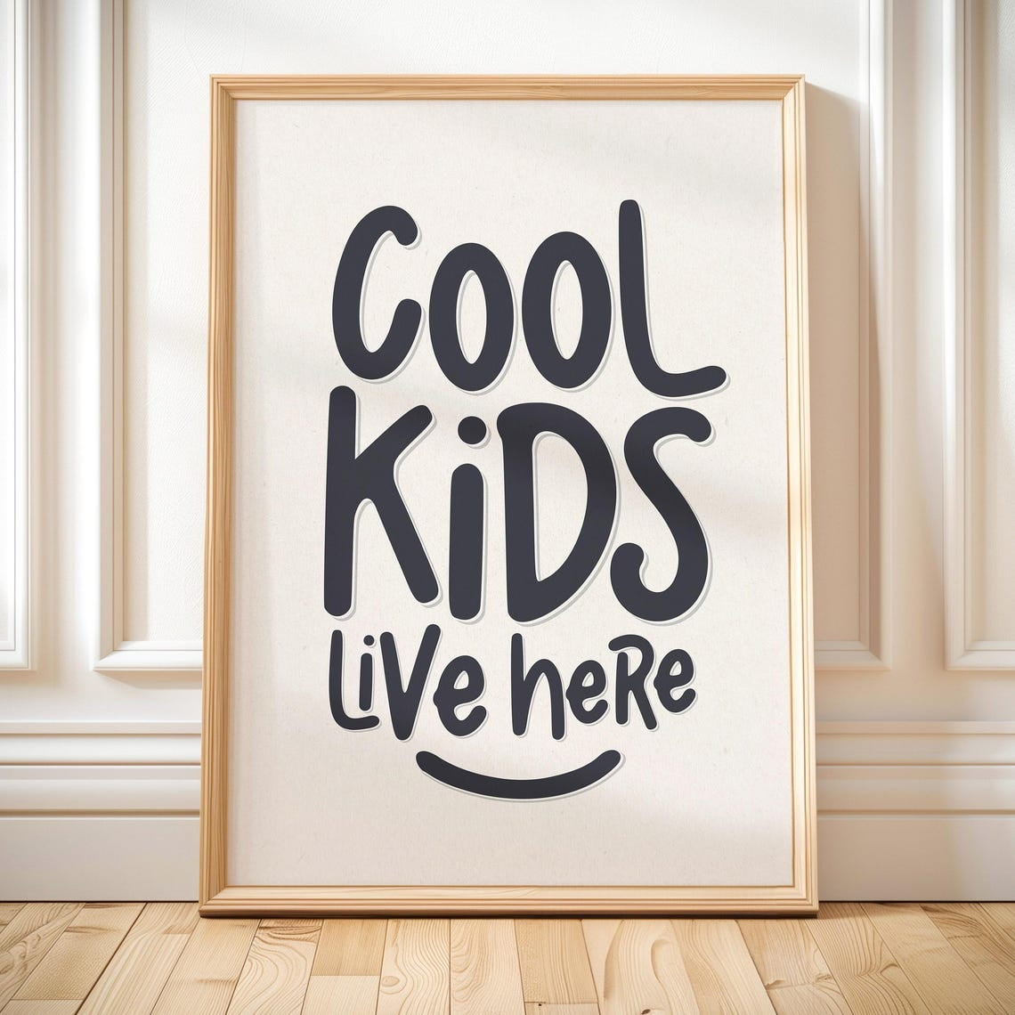 SEPT Cool Kids Live Here Poster Trendy Kids Room Decor Neutral Nursery ...