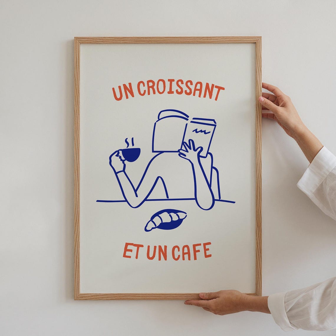 SEPT Croissant Art Print, Bakery Wall Art, Trendy Kitchen Decor, French ...