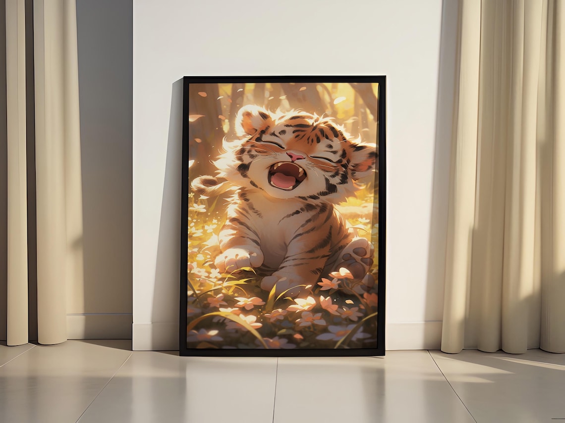 SEPT For The Cute Tiger Cub Wall Picture, Accent Of The Kidsroom, Cute ...