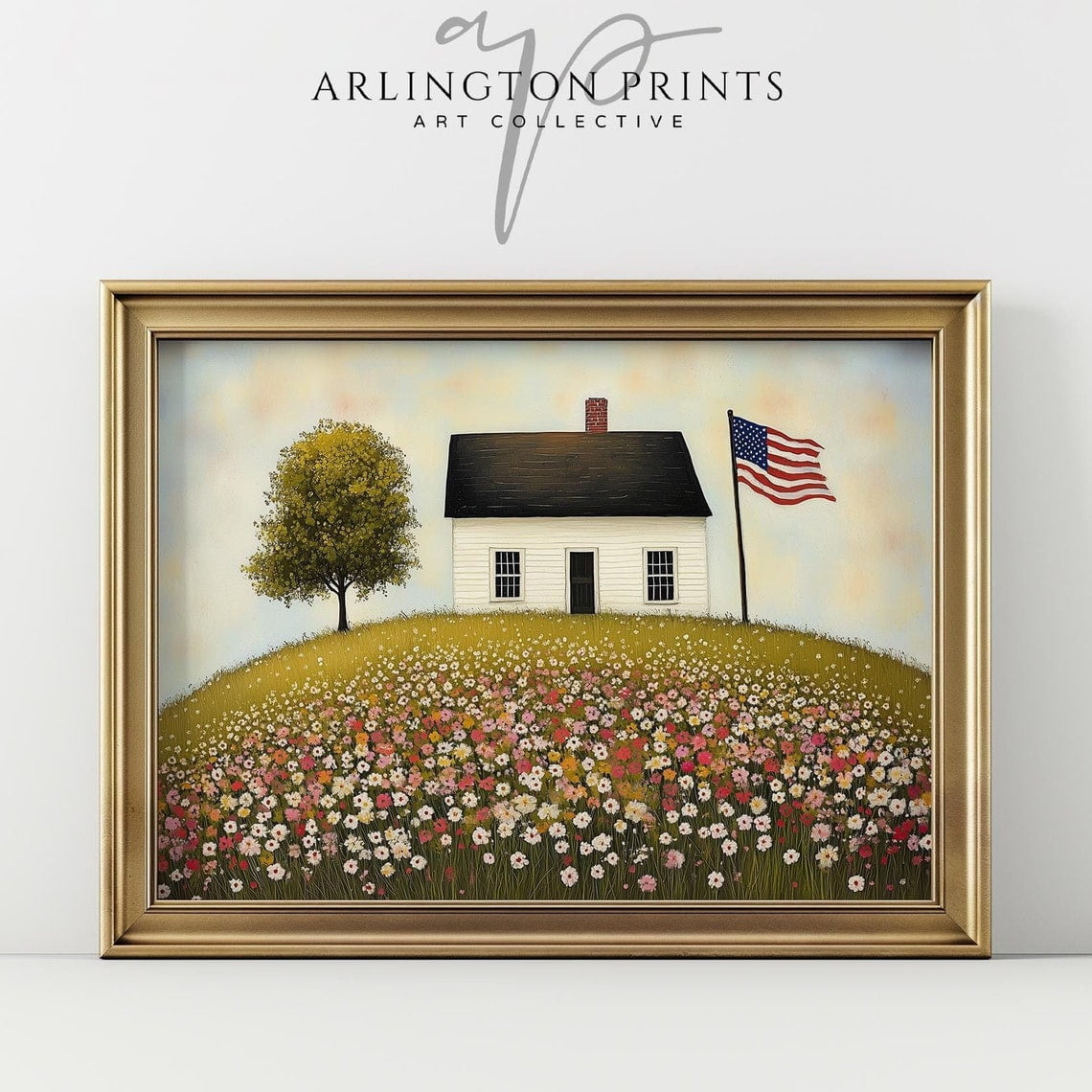 SEPT Cute Vintage Rustic Americana Print, Printable Wildflower Field ...