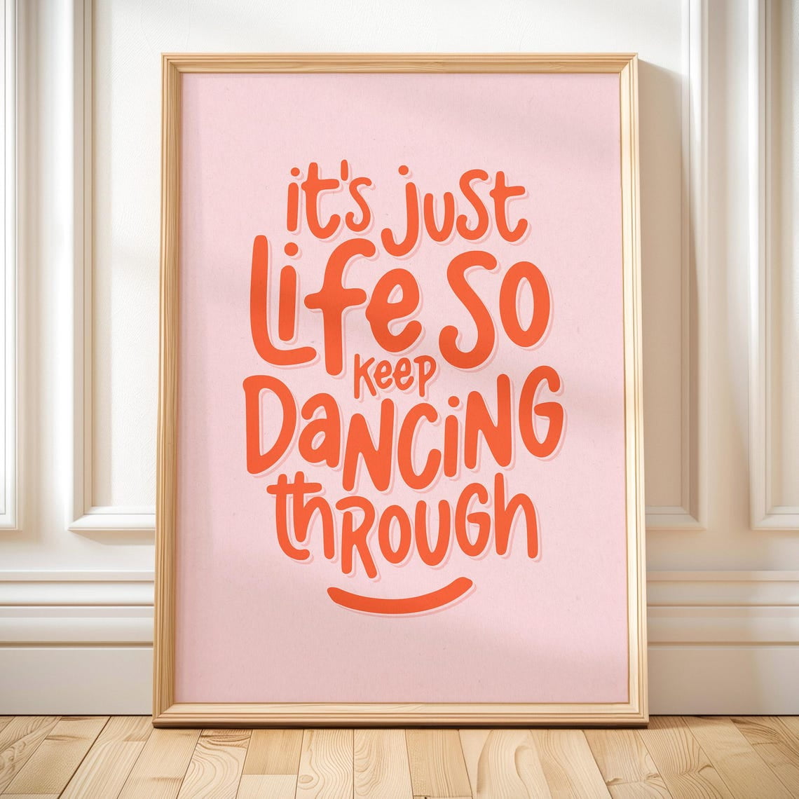 SEPT Dancing Through Life Motivational Quote Print Positive Quote Wall ...