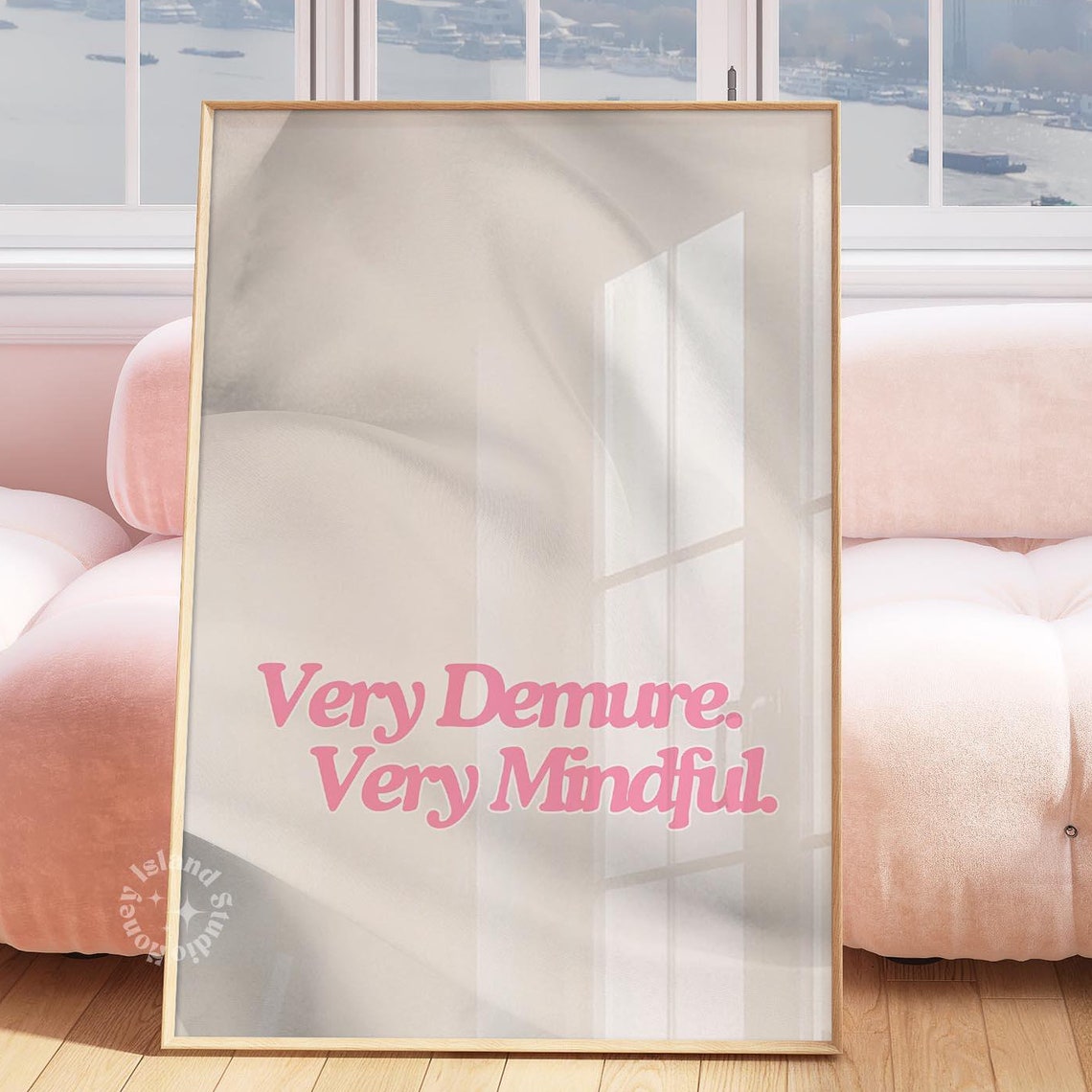 SEPT Very Demure, Very Mindful Pink Print, Trendy Wall Art, Trendy ...
