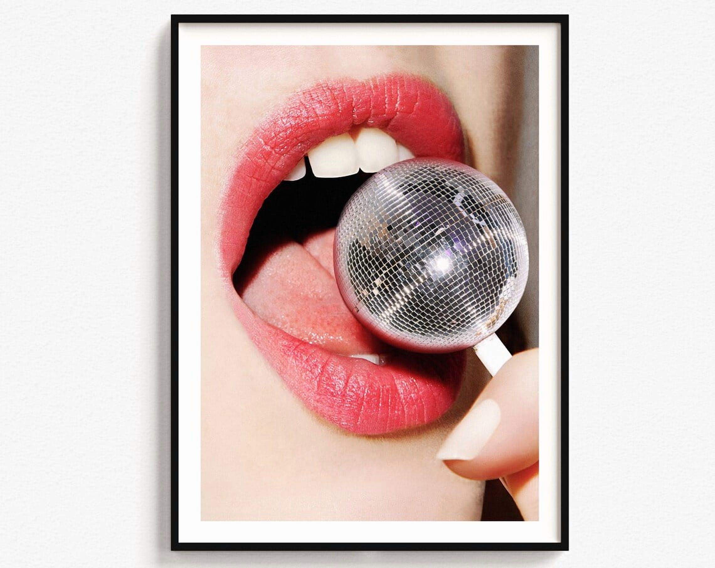 SEPT Disco Ball Lollipop Poster Bar Cart Poster Retro Disco Ball Print ...