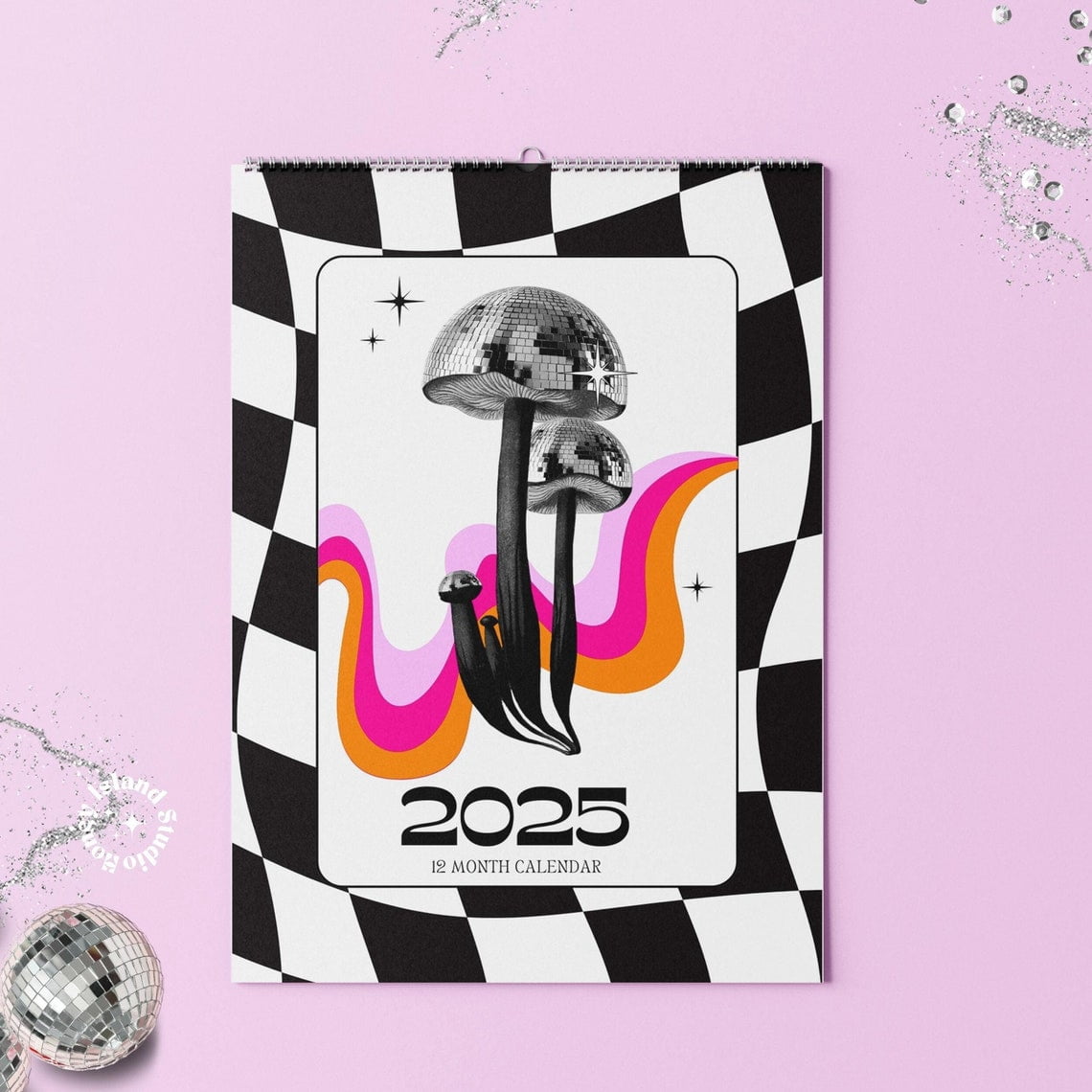 SEPT Disco Wall Calendar 2025, Daily Planner Funky Disco 2025, Montly ...