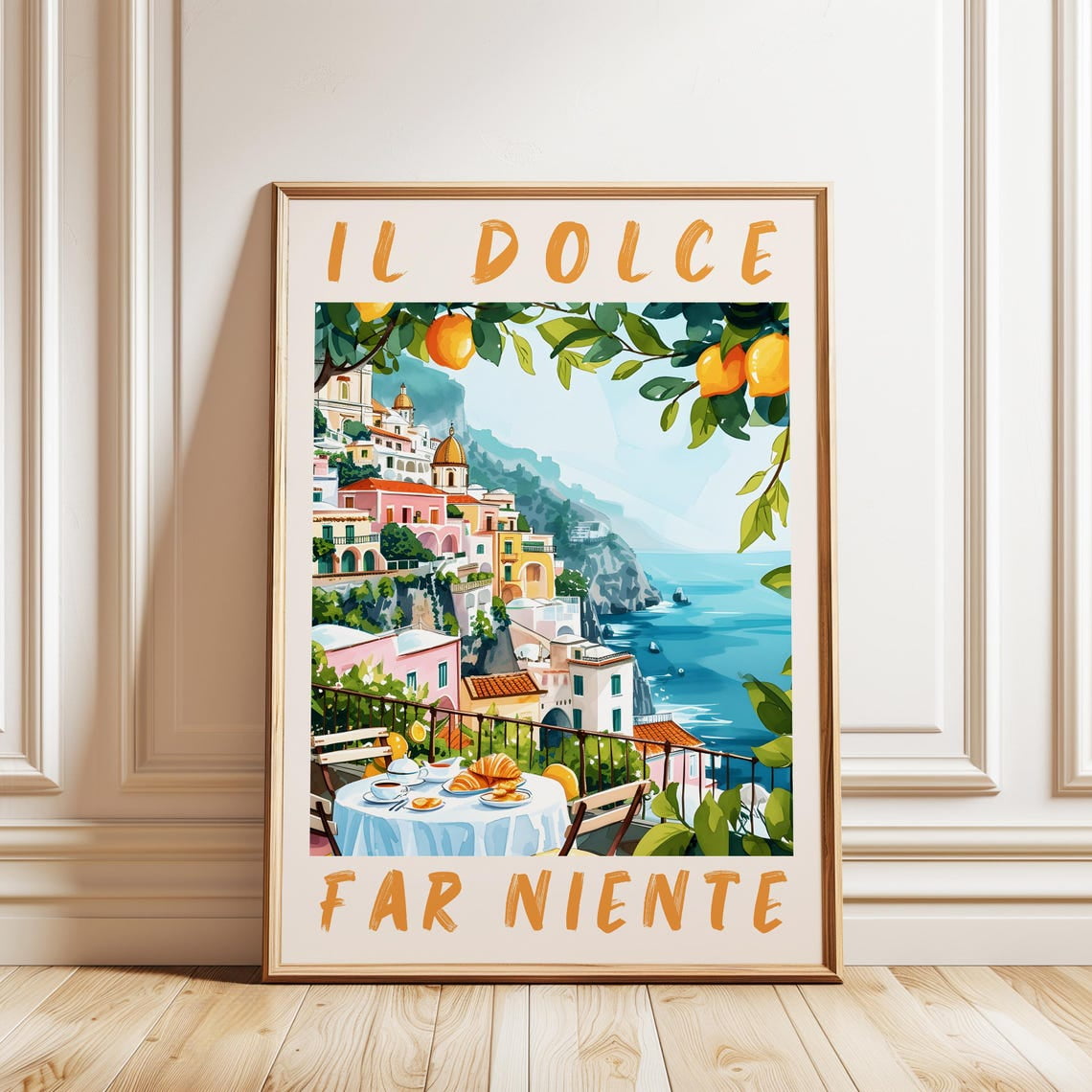 SEPT In Dolce Far Niente Print, Italian Coast Art, Positano Amalfi ...