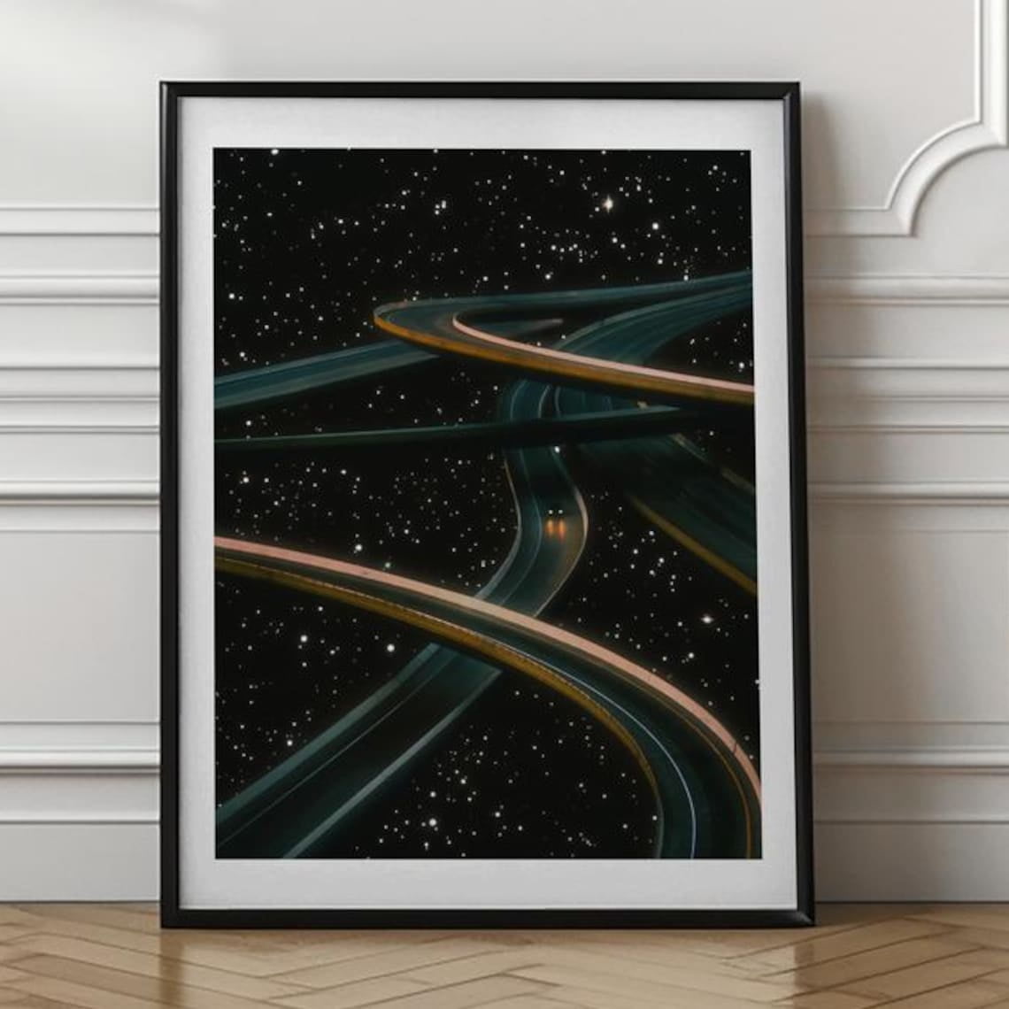 SEPT Driving Alone, Thinking Of You Retro Futurism Cosmic Sci-Fi Poster ...