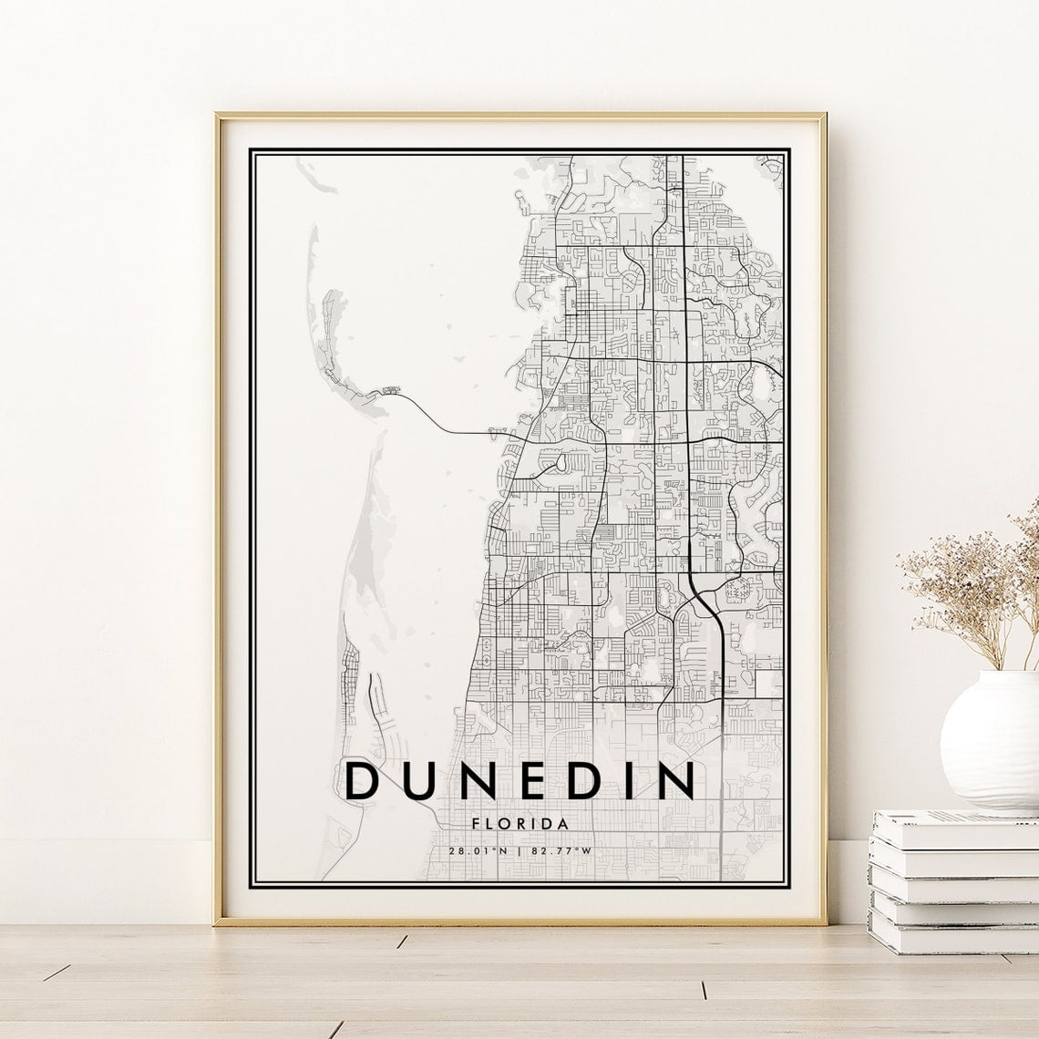 SEPT Dunedin Florida Map Print, Gifts For Her, Minimalist Dunedin City ...