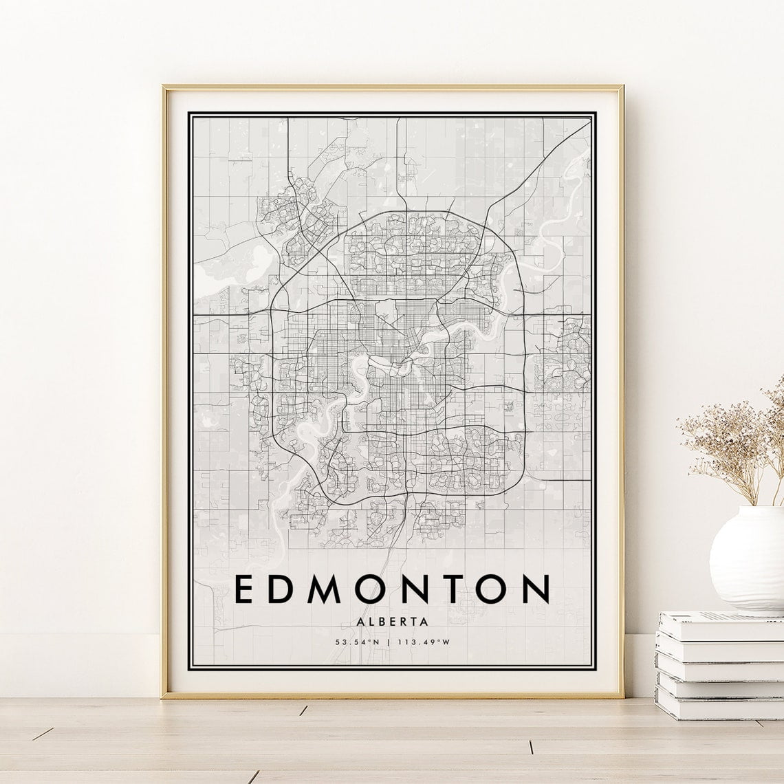 SEPT Edmonton Alberta Canada Map Print, Country Map Poster, Edmonton ...
