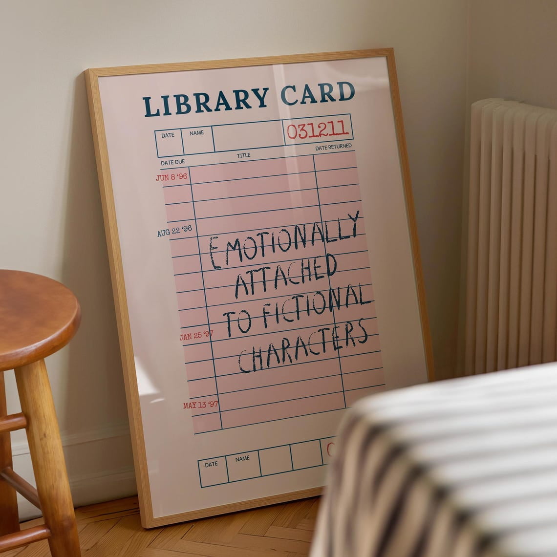 SEPT Emotionally Attached To Fictional Characters, Library Card, Book ...
