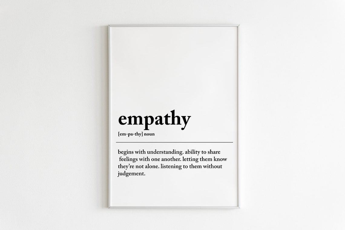 SEPT Empathy Definition, Printable Wall Art, Empathy Poster, Empathy ...