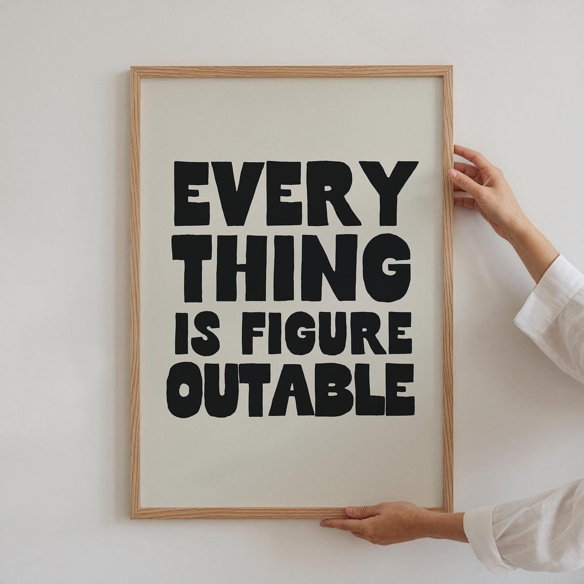 SEPT Everything Is Figureoutable Poster, Daily Affirmation Art Print ...