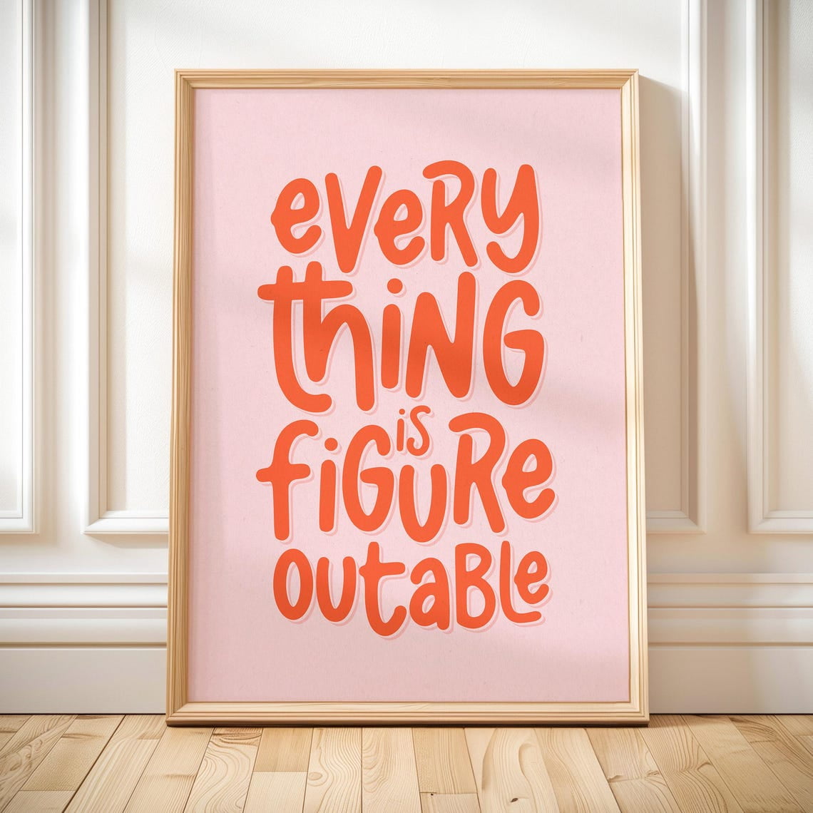 SEPT Everything Is Figureoutable Print Positive Affirmation Quote Art ...