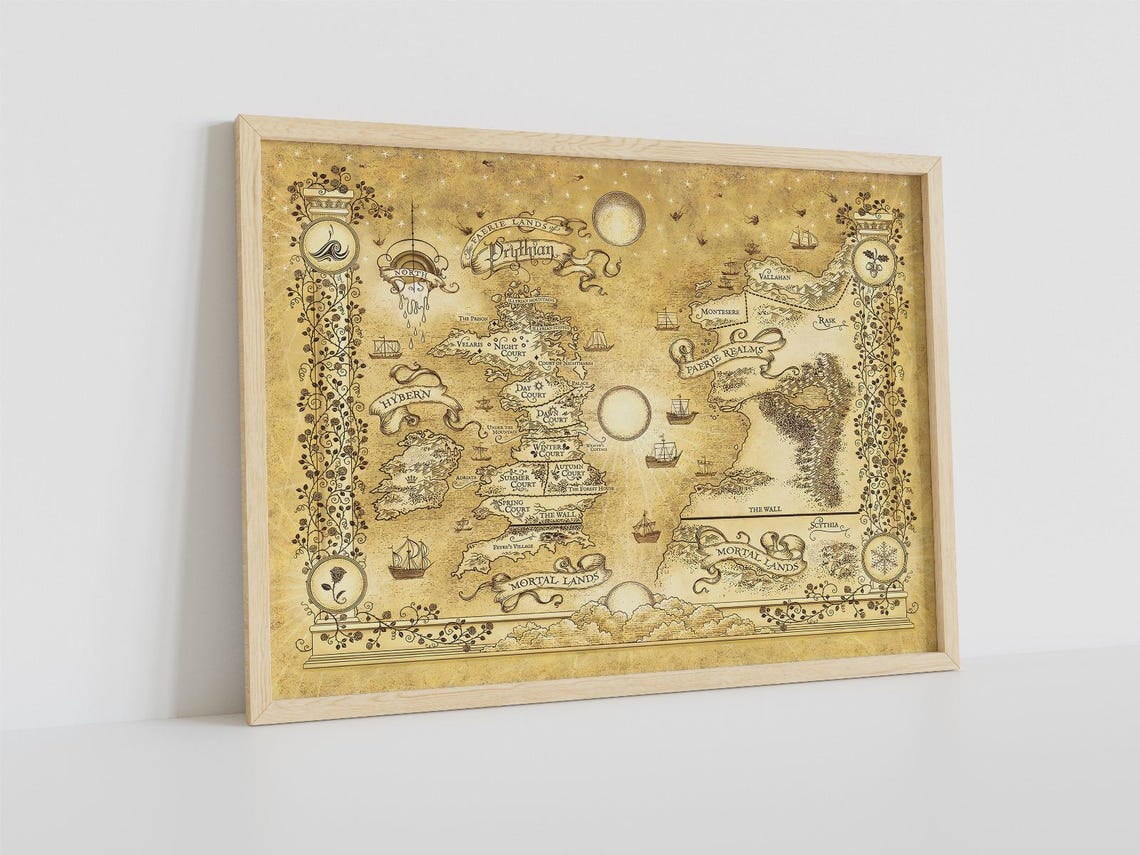 SEPT Fantasy Acotar World Map , Court Of Thorns And Roses Series, High ...