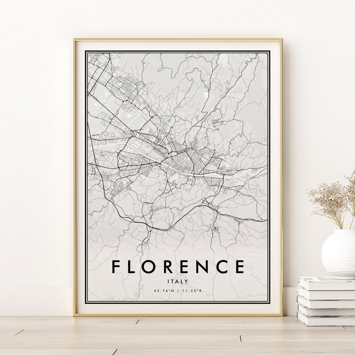 SEPT Florence Map Print, Italy City Map Poster, Gifts For Her ...