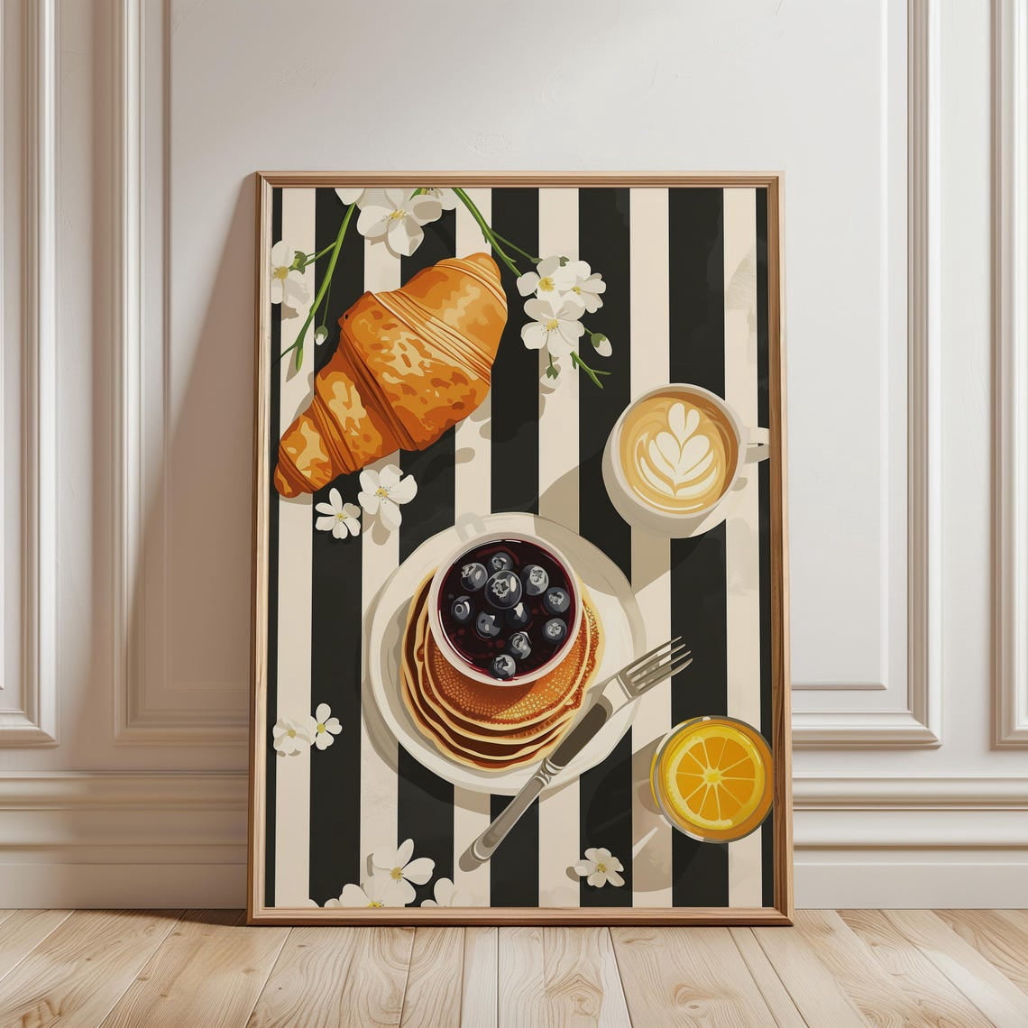 SEPT French Cafe Wall Art, Stylish Breakfast Poster, Minimalist Food ...