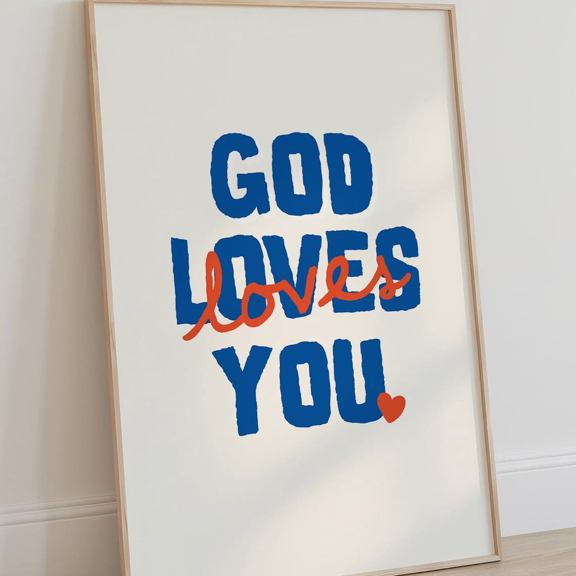 SEPT God Loves You Wall Art Christian Wall Art Teen Girl Bedroom Decor ...