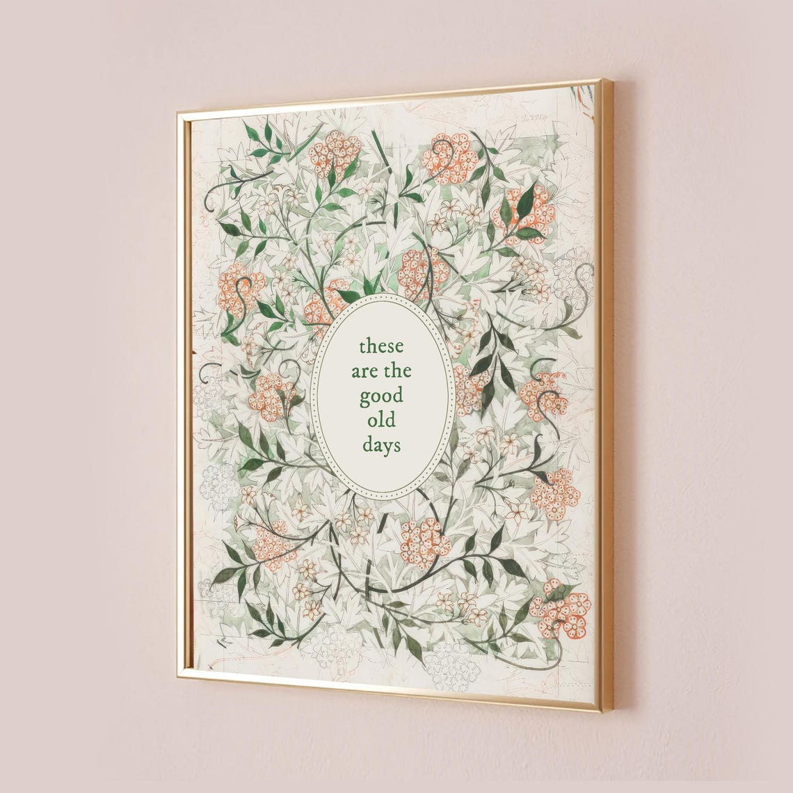SEPT These Are The Good Old Days Poster Subtle Office Decor Retro Home ...
