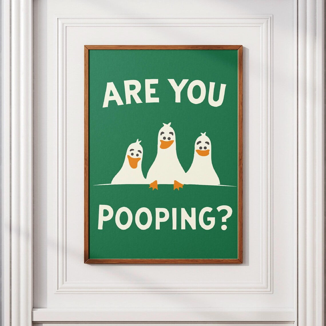 SEPT Goose Bathroom Sign Are You Pooping? , Hilarious Bathroom Wall Art ...