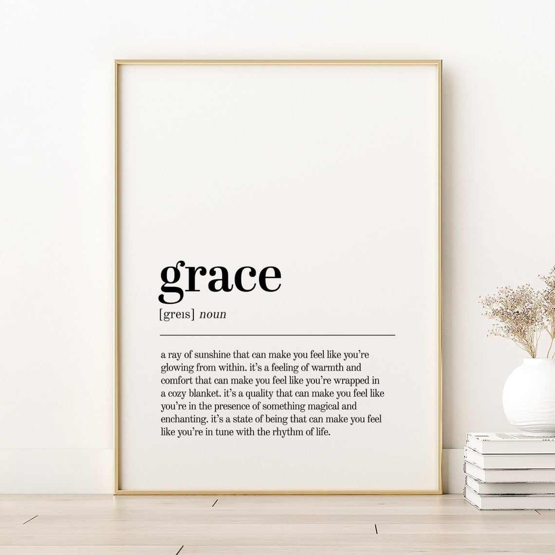 SEPT Grace Definition Print, Grace Printable Poster, Grace Wall Prints ...