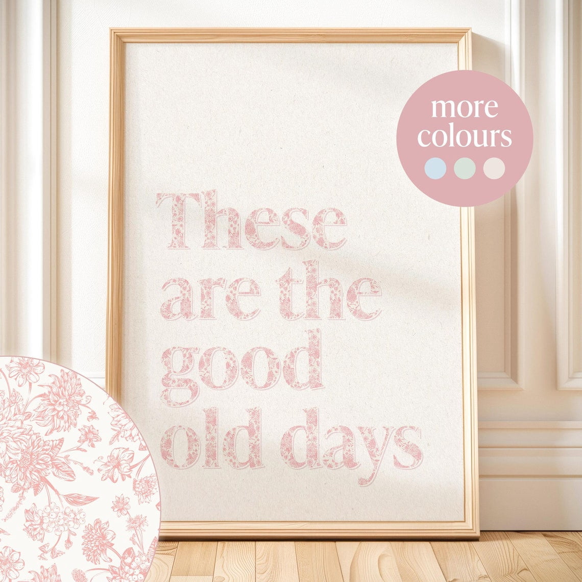 SEPT Grandmillennial Coquette Typography Poster These Are The Good Old ...