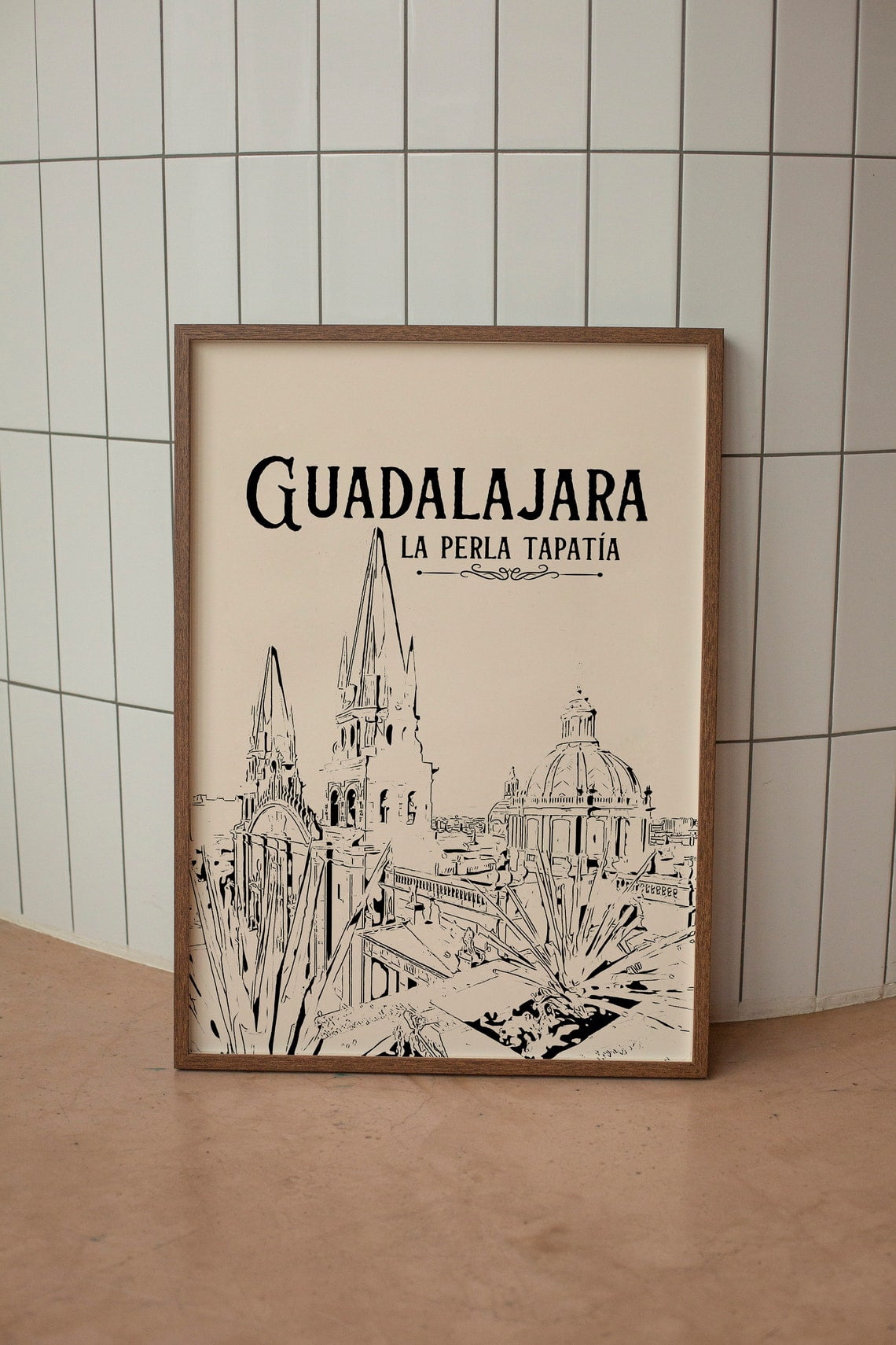 SEPT Guadalajara Mexican Print Mexican Location Wall Art Illustration ...