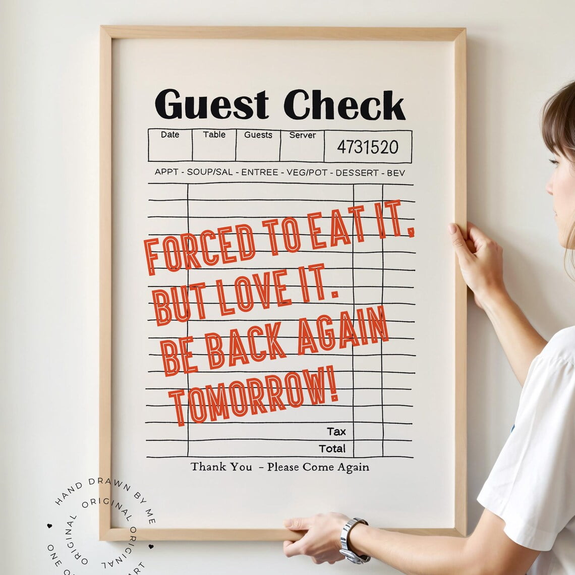 SEPT Guest Check Wall Art, Printable Aesthetic Trendy Wall Art, Would ...