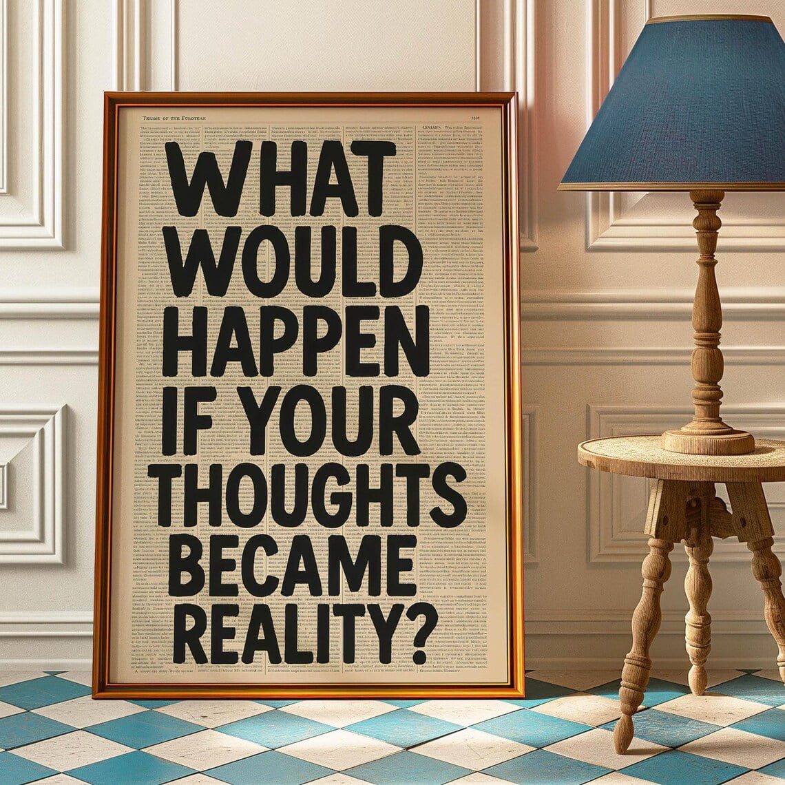 SEPT What Would Happen If Your Thoughts Become Reality Retro Newspaper ...