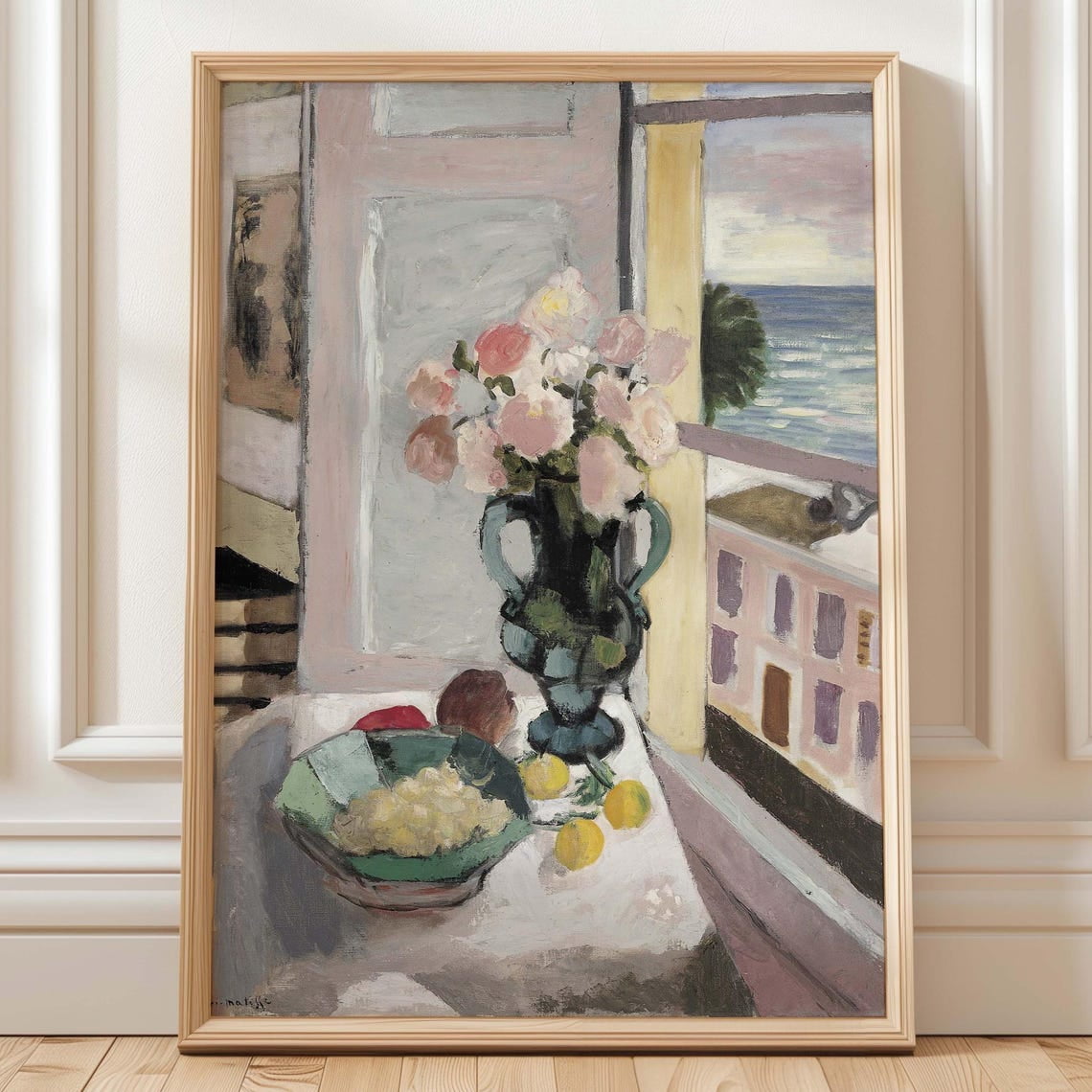 SEPT Henri Matisse Still Life Print Open Window Vase With Roses Bowl Of ...