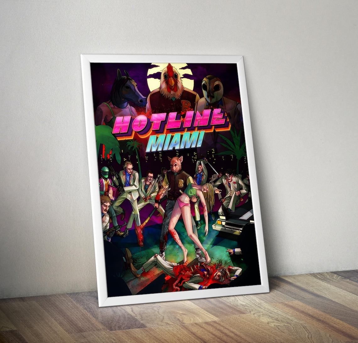 SEPT Hotline Miami Cover Gaming Poster Gaming Artwork Gaming Decor ...