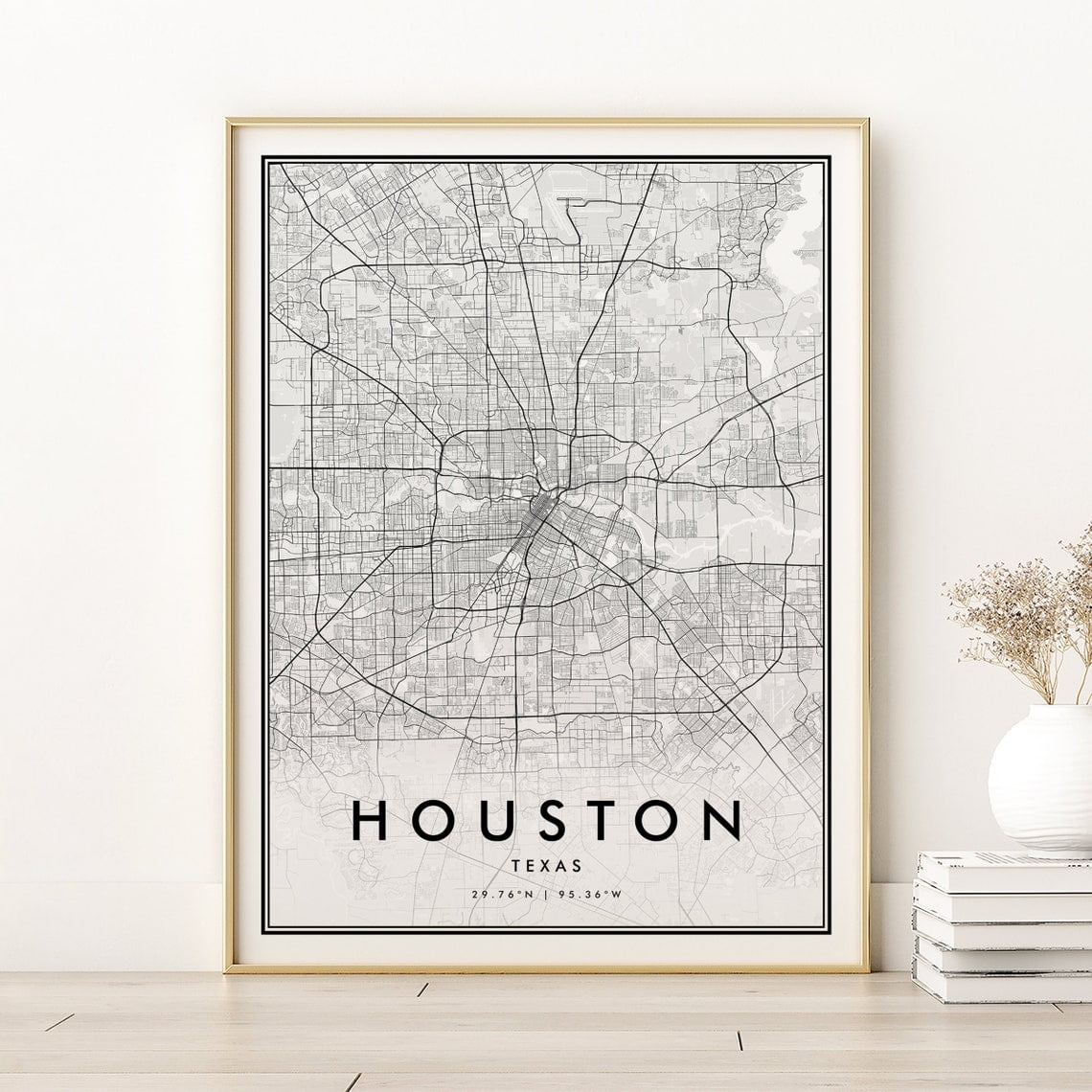 SEPT Houston Map Print, Houston City Map, Houston Texas State Map Wall ...