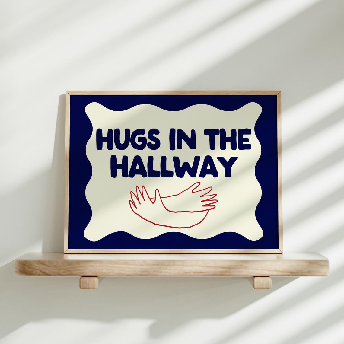SEPT Hugs In The Hallway Poster, Hand Drawn Typography Print, Trendy ...