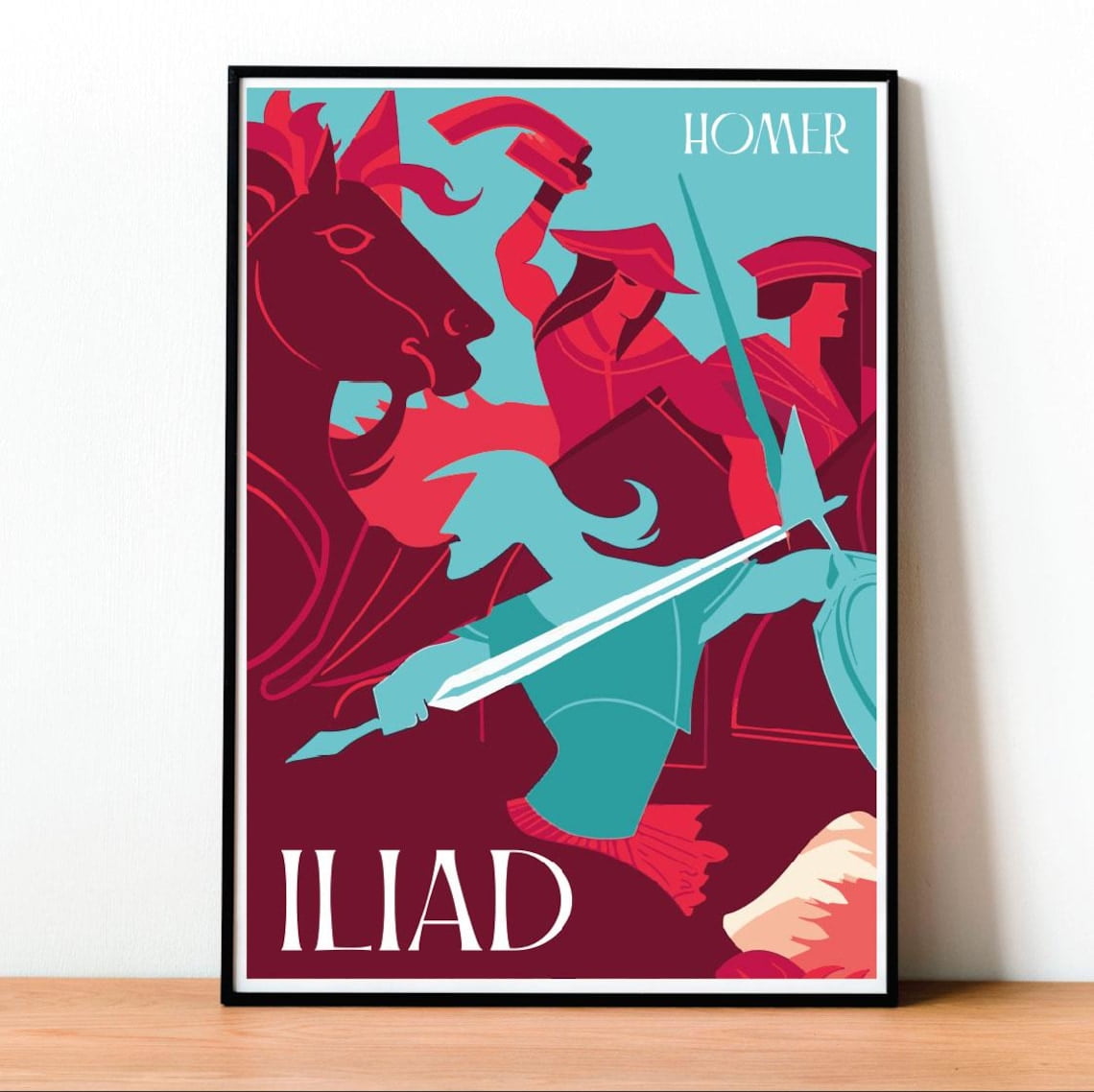 SEPT The Iliad Book Cover, Homer, Poster, Classic Greek Mythology, Epic ...